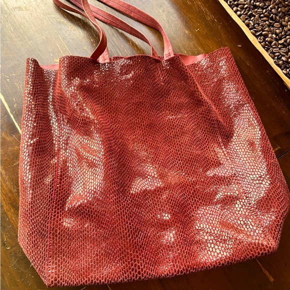 Sorial | Bags | Sorial Red Large Leather Shoulder Bag | Poshmark